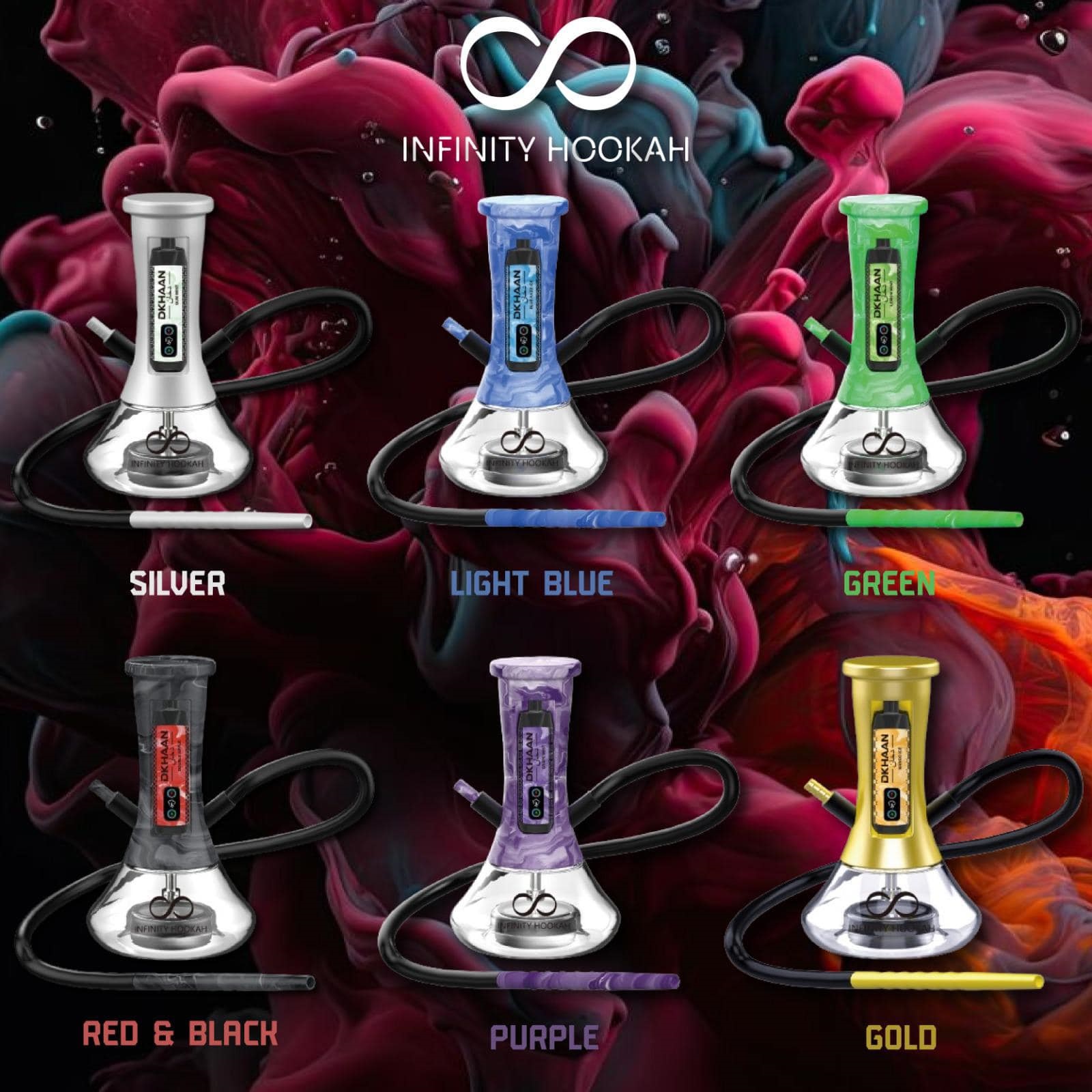 DKHAAN Infinity Portable Hookah, dkhaan15000 dtl disposable 5mg, shisha, hookah-style